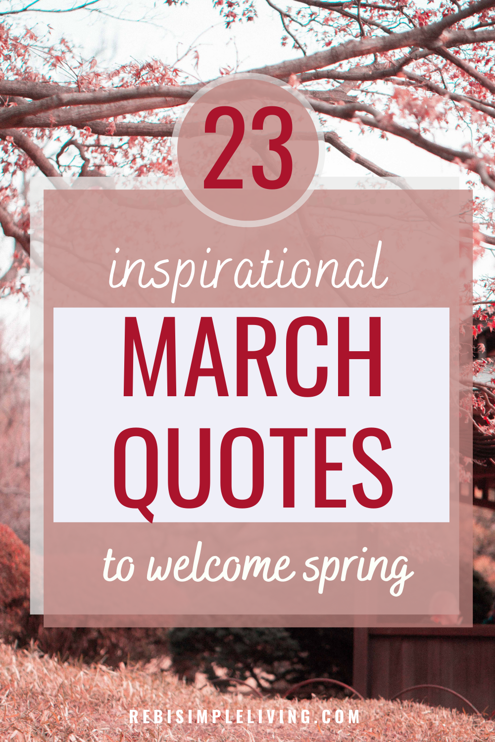 23 Inspirational March Quotes to Welcome Spring - Rebi Simple Living
